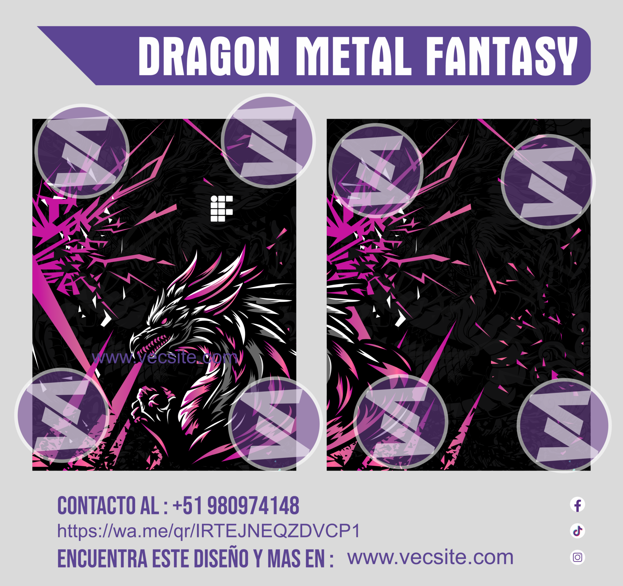 dragon metal fantasy - VecSite